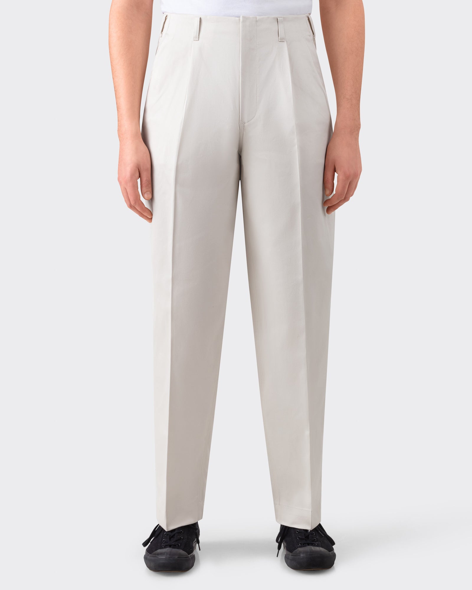 C1950 Peg Top Trousers : Stone – Beige Habilleur