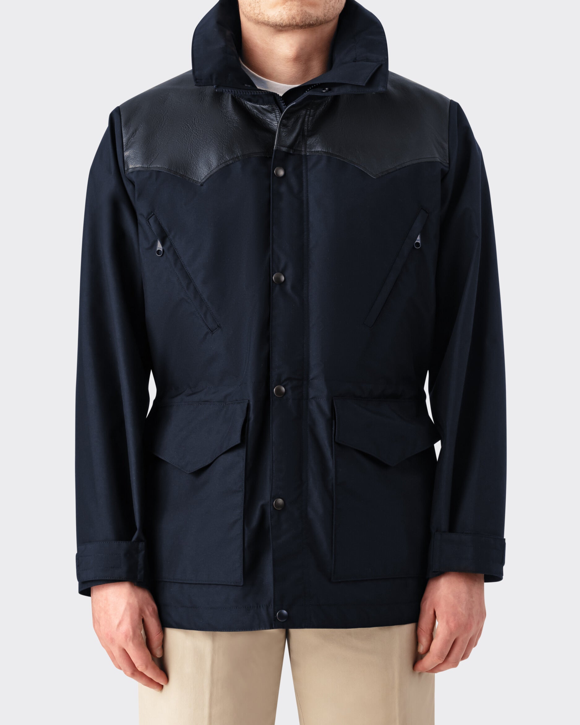 Rocky Mountain : Mountain Parka : Navy – Beige Habilleur