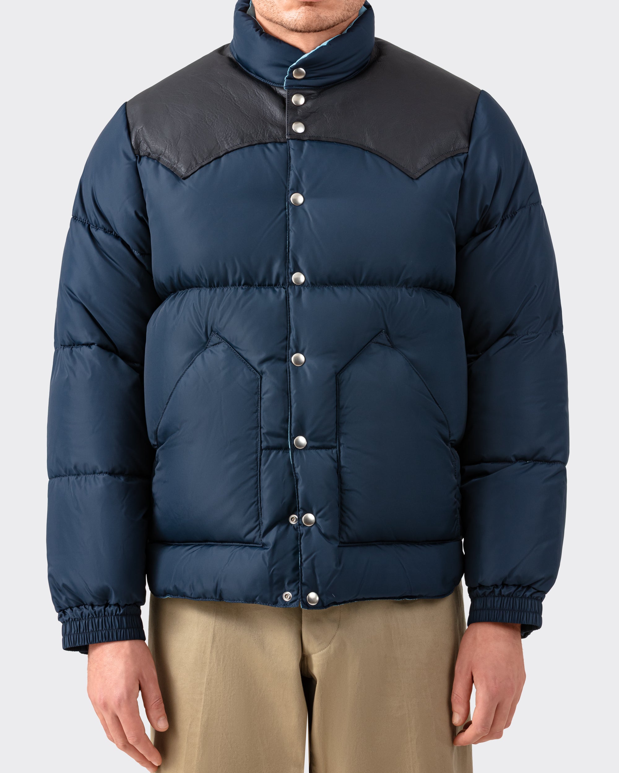 Rocky Mountain Featherbed : Doudoune : Marine – Beige Habilleur