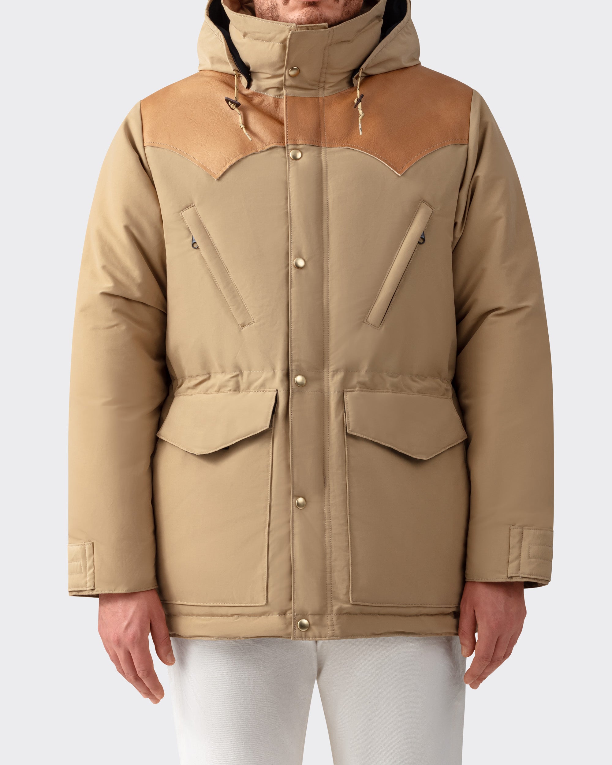 Rocky Mountain : Down Mountain Parka : Beige – Beige Habilleur